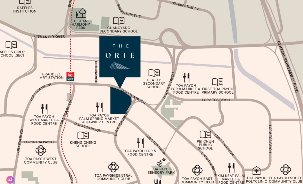 The Orie Location - The Orie © Lorong 1 Toa Payoh
